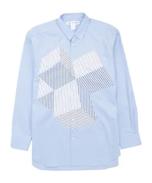 Comme Des Garçons Striped Shirt - Light Blue