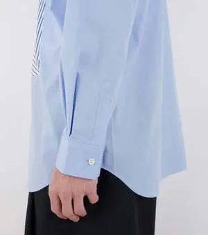 Comme Des Garçons Striped Shirt - Light Blue