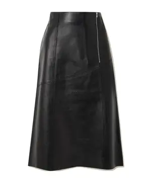 Victoria Beckham Patchwork Leather A-line Skirt