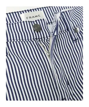 FRAME Striped Wide-leg Trousers