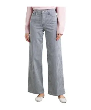 FRAME Striped Wide-leg Trousers