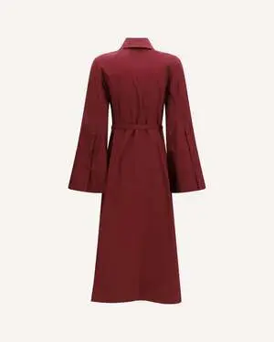 Gabriela Hearst Carmina Belted Maxi Dress - Red