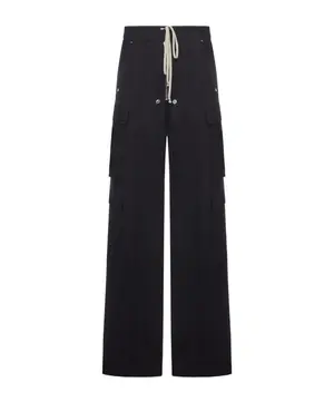 Rick Owens Drawstring Wide Leg Trousers - Black