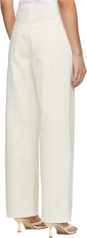 AGOLDE Low Slung Baggy Organic Boyfriend Jeans - White