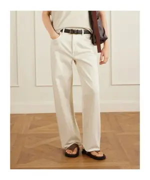 AGOLDE Low Slung Baggy Organic Boyfriend Jeans - White