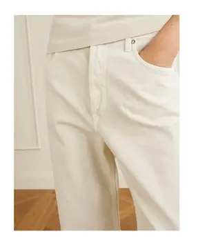 AGOLDE Low Slung Baggy Organic Boyfriend Jeans - White