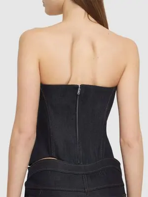 AYA MUSE Strapless Fitted Cotton Top