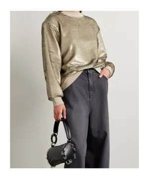 THE FRANKIE SHOP Metz Sequined Jersey Sweatshirt