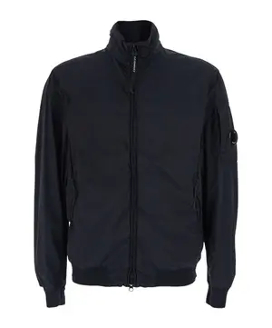 C.P. COMPANY Stand Collar Zip Jacket - Black