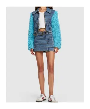 Andersson Bell Patchwork Denim Mini Skirt