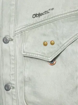 OBJECTS IV LIFE Patina Logo Print Cotton Denim Jacket