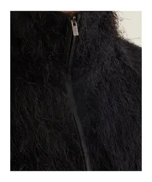 THE FRANKIE SHOP Baxter Fringed Shell Jacket - Black