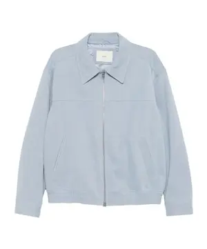 DUNST Long Sleeve Zip-up Jacket - Soft Blue