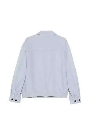 DUNST Long Sleeve Zip-up Jacket - Soft Blue