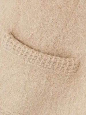 FRAME Brushed Crew Neck Cardigan
