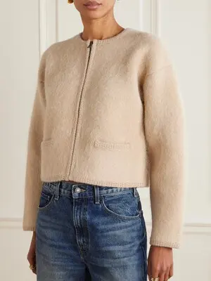 FRAME Brushed Crew Neck Cardigan