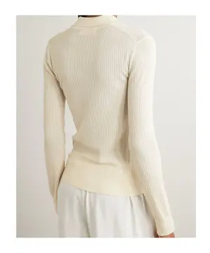 LISA YANG Agata Ribbed Cashmere Cardigan - Ivory