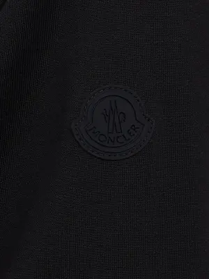 Moncler Cotton Fleece Zip-up Hoodie With Printed Logo