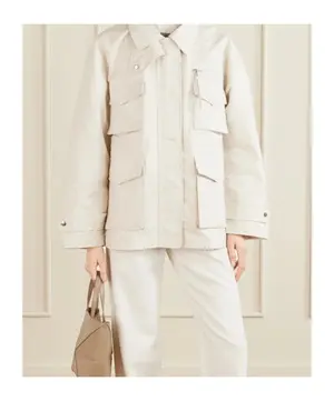 AGOLDE High-neck Casual Jacket With Multiple Pockets - White