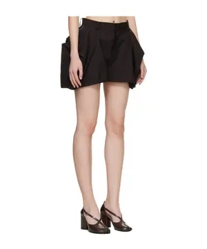 Sacai Chalk Striped Shorts - Brown