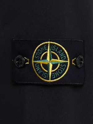 Stone Island Crewneck Sweatshirt With Logo Detail - Black