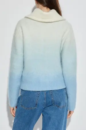 Casablanca Gradient Effect Knit Zip-up Sweater