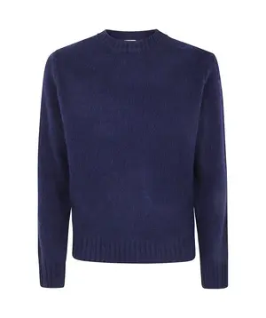 Aspesi Rugged Wool Pullover Sweater - Blue