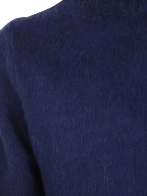 Aspesi Rugged Wool Pullover Sweater - Blue