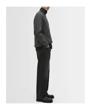 DIESEL® Wool Blend Knit Sweater With Raw Cut Edges