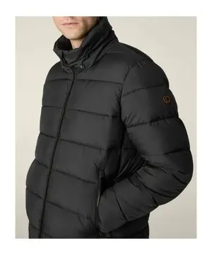 SAVE THE DUCK Stitch-on Hooded Cotton-padded Jacket - Black