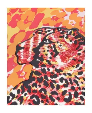 FERRAGAMO Printed Silk Scarf - Pink