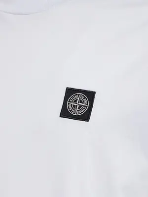 Stone Island Logo Patch Cotton T-shirt - White