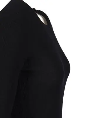 P.a.r.o.s.h Half Sleeve Ribbed Knit Sweater