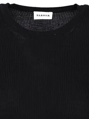 P.a.r.o.s.h Half Sleeve Ribbed Knit Sweater