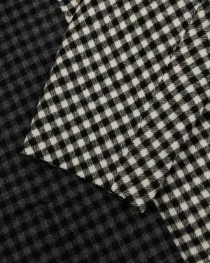 Max Mara Checked Double-sided Short Coat - Black