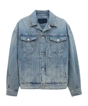 JUUN.J Long Sleeve Denim Jacket - Blue