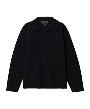 NILI LOTAN Tova Ribbed Long-sleeved Sweater