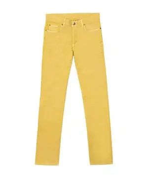 Versace Logo Straight Leg Jeans - Yellow