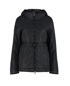 Duvetica Long-sleeved Hooded Casual Jacket - Black