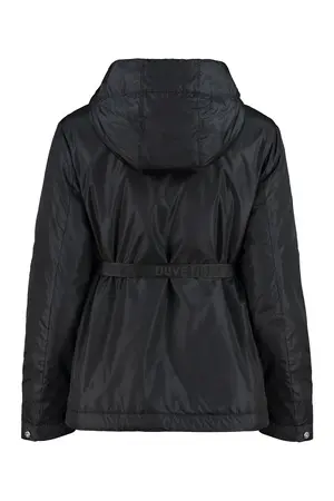 Duvetica Long-sleeved Hooded Casual Jacket - Black