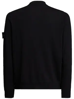 Stone Island Light Wool Crewneck Sweater - Black