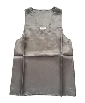 AMI Paris Sheer Panel Sleeveless Top