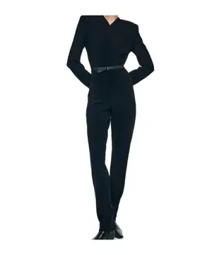 Norma Kamali V-neck Zip-front Jumpsuit