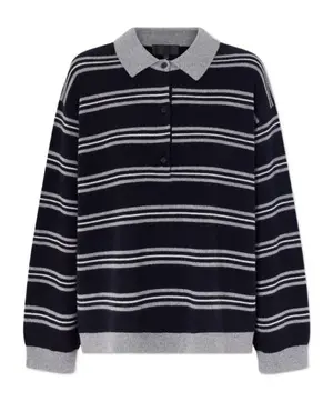 NILI LOTAN Striped Long Sleeve Sweater