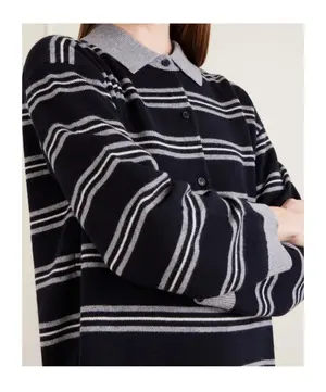 NILI LOTAN Striped Long Sleeve Sweater