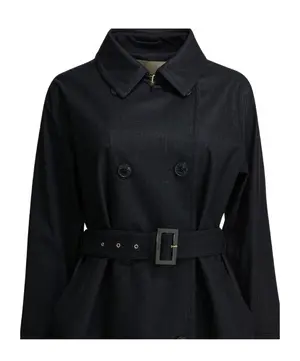 Herno Double-breasted Belted Coat - Black