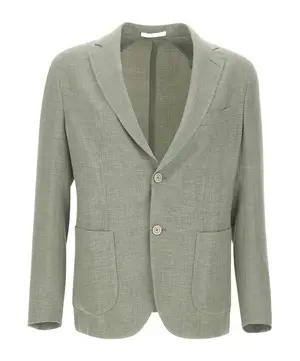Eleventy Single-breasted Slim Blazer - Gray