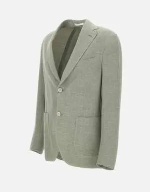 Eleventy Single-breasted Slim Blazer - Gray