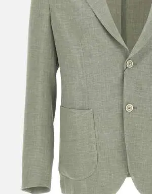 Eleventy Single-breasted Slim Blazer - Gray
