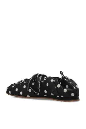 GANNI Lace-up Printed Ballet Flats